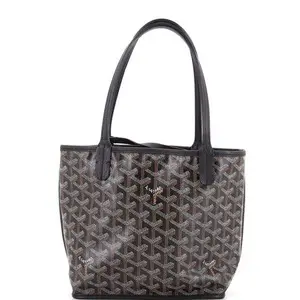 Goyard Anjou Reversible Tote Coated Canvas Mini - Black