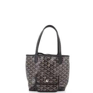 Goyard Anjou Reversible Tote Coated Canvas Mini - Black