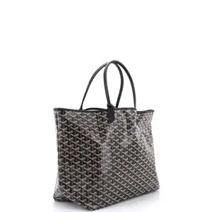 Goyard Saint Louis Gm Tote Coated Canvas - Black