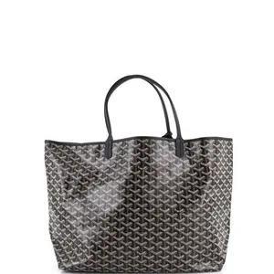 Goyard Saint Louis Gm Tote Coated Canvas - Black
