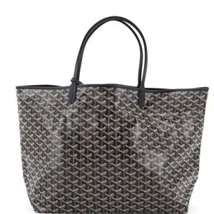 Goyard Saint Louis Tote Coated Canvas Gm - Black