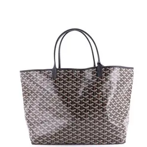 Goyard Saint Louis Tote Coated Canvas Gm - Black