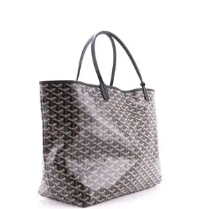 Goyard Saint Louis Tote Coated Canvas Gm - Black