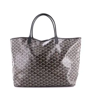 Goyard Saint Louis Tote Coated Canvas Gm - Black