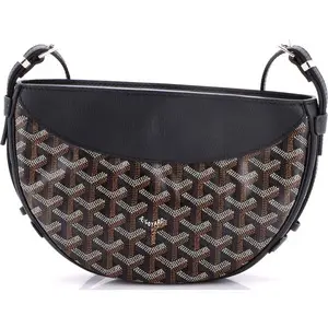 Goyard Hirondelle Shoulder Bag Coated Canvas And Leather - Black