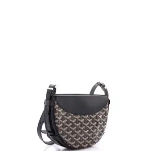 Goyard Hirondelle Shoulder Bag Coated Canvas And Leather - Black