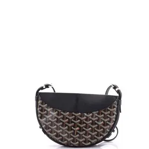 Goyard Hirondelle Shoulder Bag Coated Canvas And Leather - Black