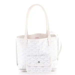 Goyard Anjou Reversible Tote Coated Canvas Mini - White