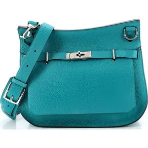 HERMES Jypsiere Bag Clemence 28 - Bleu Paon