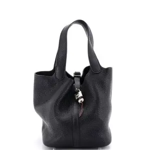 Hermès Picotin Lock Bag Clemence Mm - Noir