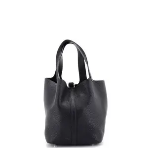 Hermès Picotin Lock Bag Clemence Mm - Noir