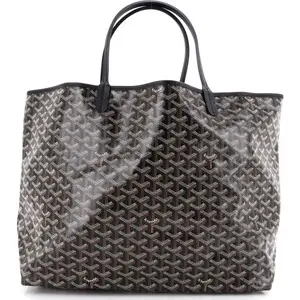 Goyard Saint Louis Tote Coated Canvas Gm - Black