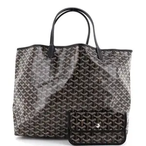 Goyard Saint Louis Tote Coated Canvas Gm - Black