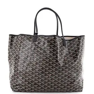 Goyard Saint Louis Tote Coated Canvas Gm - Black