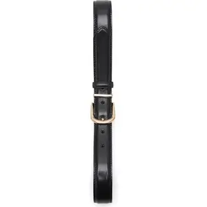 Mango Leather Belt - Black