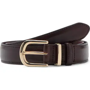 Mango Leather Belt Burgundy