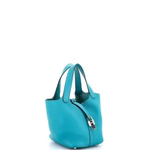 Hermès Picotin Lock Bag Clemence Mm - Blue