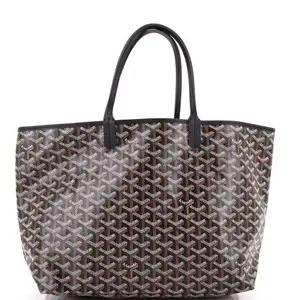 Goyard Saint Louis Tote Coated Canvas Pm - Black
