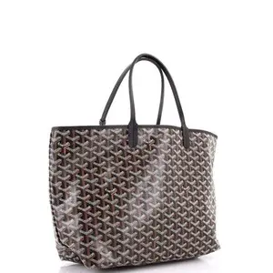 Goyard Saint Louis Tote Coated Canvas Pm - Black