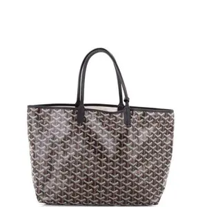 Goyard Saint Louis Tote Coated Canvas Pm - Black