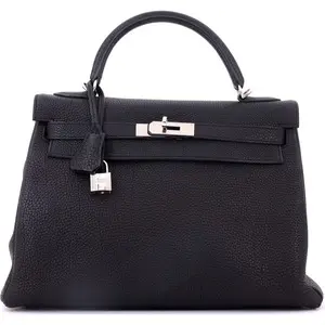 HERMES Kelly Handbag Black Togo 32 - Noir