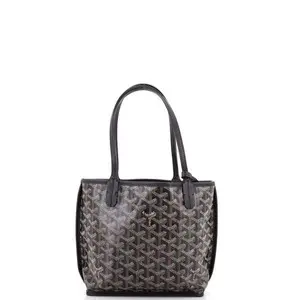 Goyard Anjou Reversible Tote Printed Coated Canvas Mini - Black