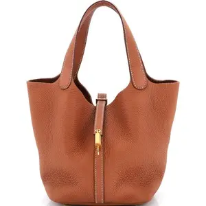 HERMES Picotin Lock Bag Clemence Mm - Gold