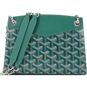 GOYARD Structured Rouette Chain Shoulder Bag Coated Canvas Mini - Green