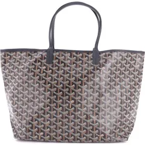 Goyard Saint Louis Tote Coated Canvas Pm - Black