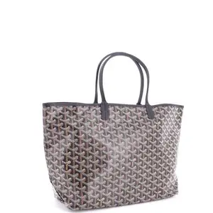 Goyard Saint Louis Tote Coated Canvas Pm - Black
