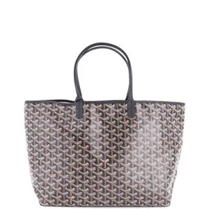 Goyard Saint Louis Tote Coated Canvas Pm - Black