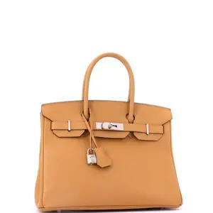Hermès Birkin Handbag Epsom With Palladium Hardware 30 - Brown