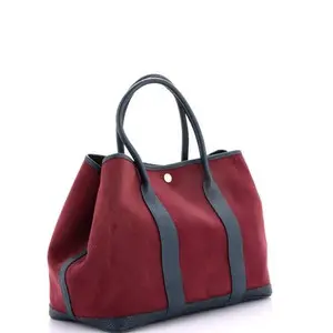 Hermès Garden Party 36 Tote Toile And Leather - Bordeaux