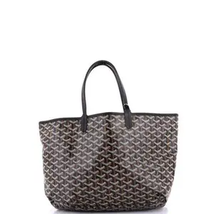 Goyard Saint Louis Tote Coated Canvas Pm - Black