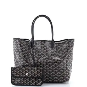 Goyard Saint Louis Pm Tote Coated Canvas - Black