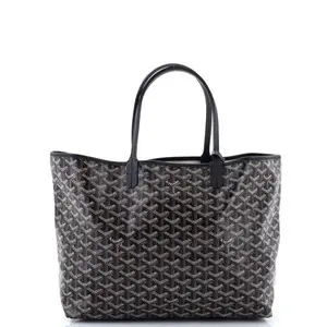 Goyard Saint Louis Pm Tote Coated Canvas - Black