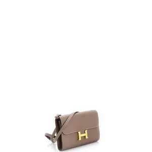 Hermès Constance To Go Wallet Evercolor - Etoupe