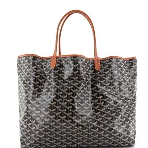 Goyard Saint Louis Tote Coated Canvas Gm - Black