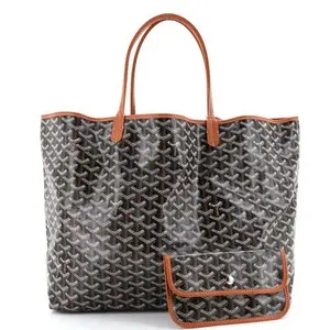 Goyard Saint Louis Tote Coated Canvas Gm - Black