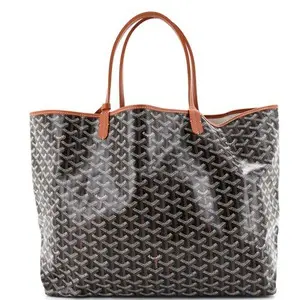 Goyard Saint Louis Tote Coated Canvas Gm - Black