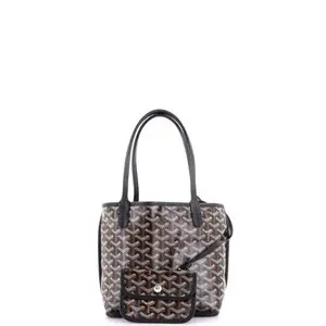 Goyard Anjou Reversible Tote Coated Canvas Mini - Black