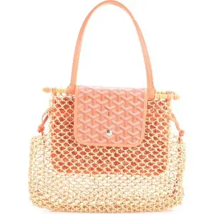 GOYARD Aligre Bag Raffia Net With Coated Canvas - Pink