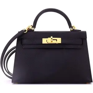 HERMES Kelly Mini Ii Bag Black Epsom With Gold Hardware 20 - Noir
