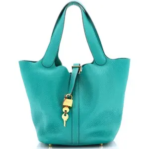 HERMES Picotin Lock Bag Clemence Mm - Vert Verone