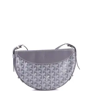 Goyard Hirondelle Shoulder Bag Coated Canvas And Leather Grey