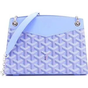 GOYARD Structured Rouette Chain Shoulder Bag Coated Canvas Mini - Blue