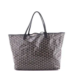 Goyard Saint Louis Tote Coated Canvas Gm - Black