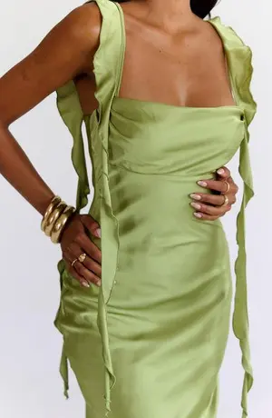 Princess Polly Lanai Ruffle Sleeveless Gown