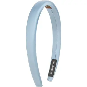 Tasha Skinny Padded Satin Headband - Blue