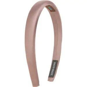 Tasha Skinny Padded Satin Headband - Brown